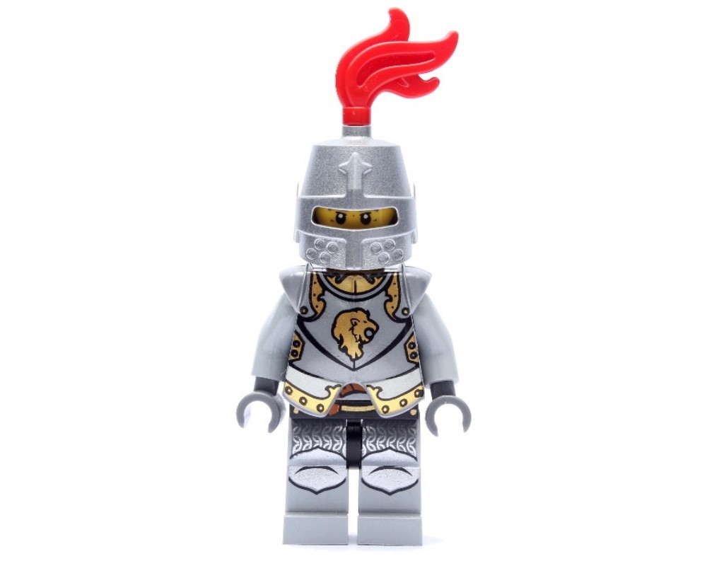 LEGO Set fig-010093 Lion Knight, Armour, Helmet with Red Plume (Flat ...