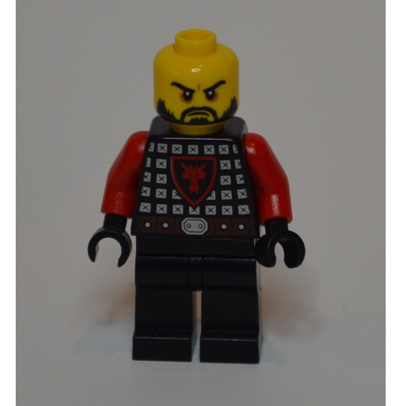 LEGO Set fig-010117 Dragon Knight, Red, Helmet, Black Beard ...