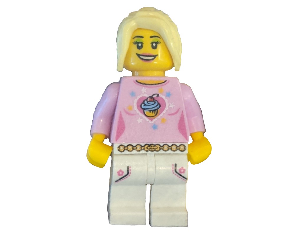 LEGO Set fig-010135 Bright Pink Torso, White Legs, Bright Light Yellow ...