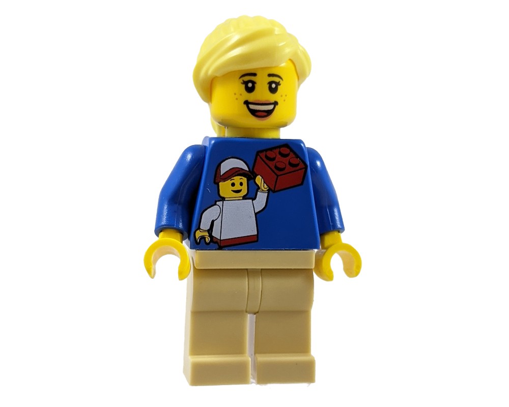 LEGO Set fig-010139 Blue Torso, Tan Legs, Bright Light Yellow Hair ...
