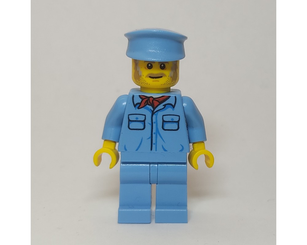 LEGO Set fig-010255 Train Conductor - Medium Blue | Rebrickable - Build ...