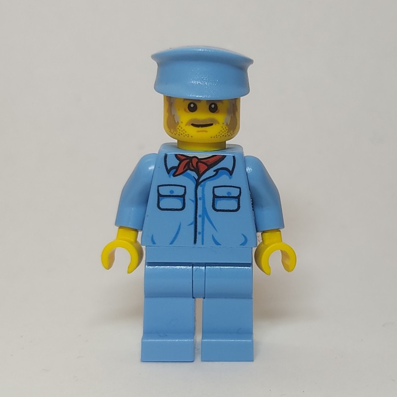 LEGO Set fig-010255 Train Conductor - Medium Blue | Rebrickable - Build ...