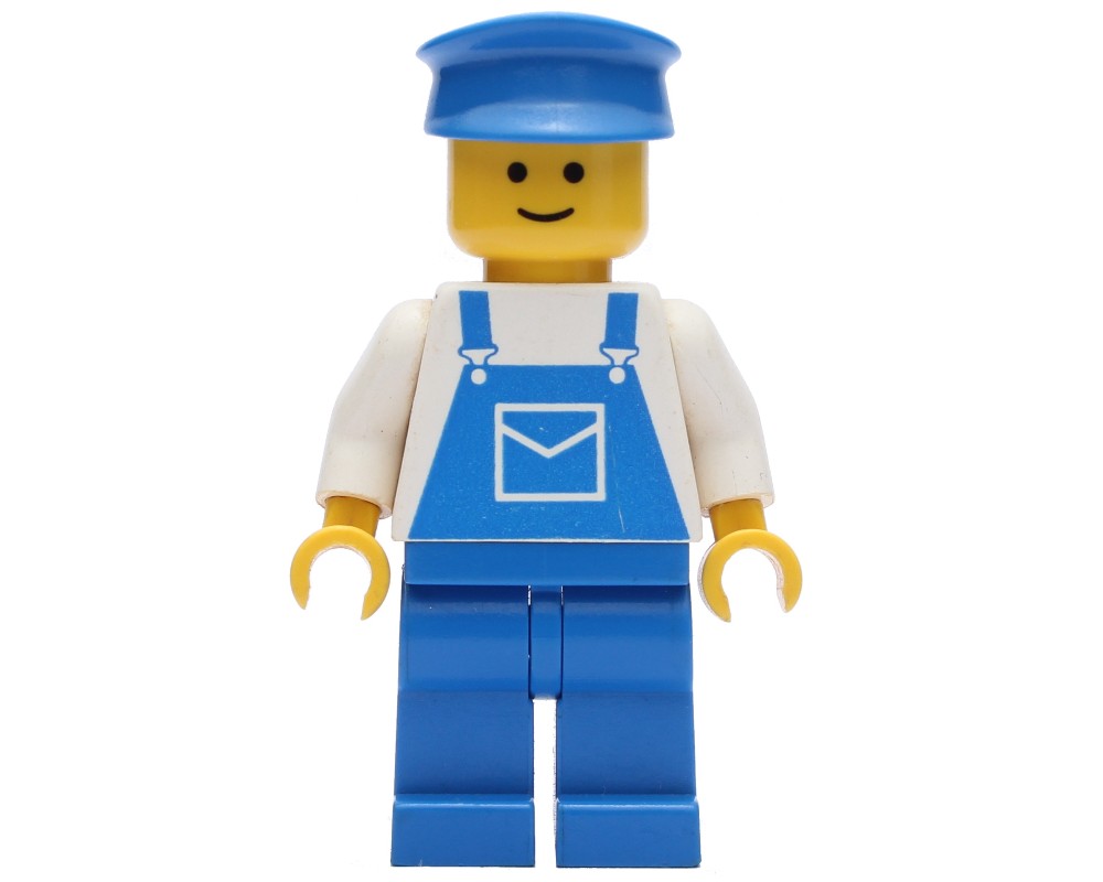 LEGO Set fig-010376 White Torso, Blue Overall, Blue Cap | Rebrickable ...