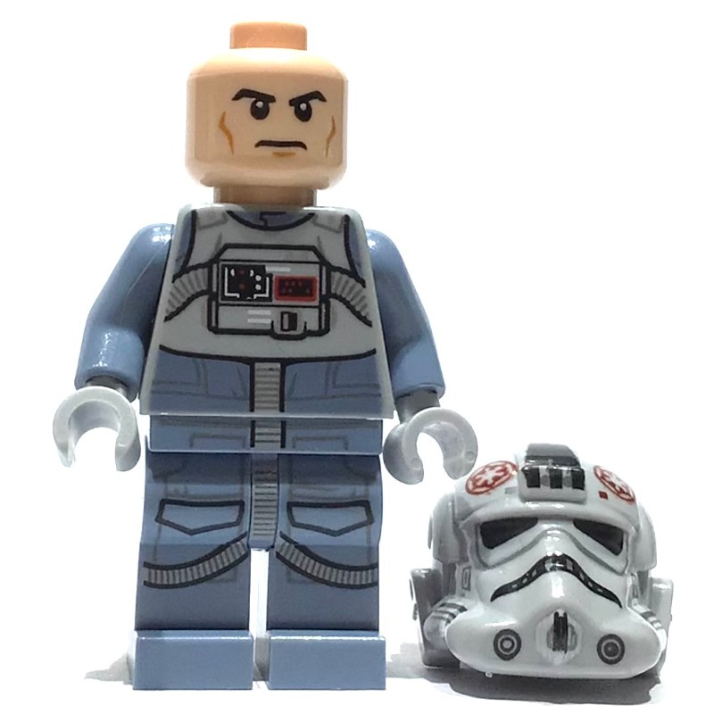 LEGO Set fig-010388 AT-AT Driver - Light Bluish Grey Helmet, Sand Blue ...