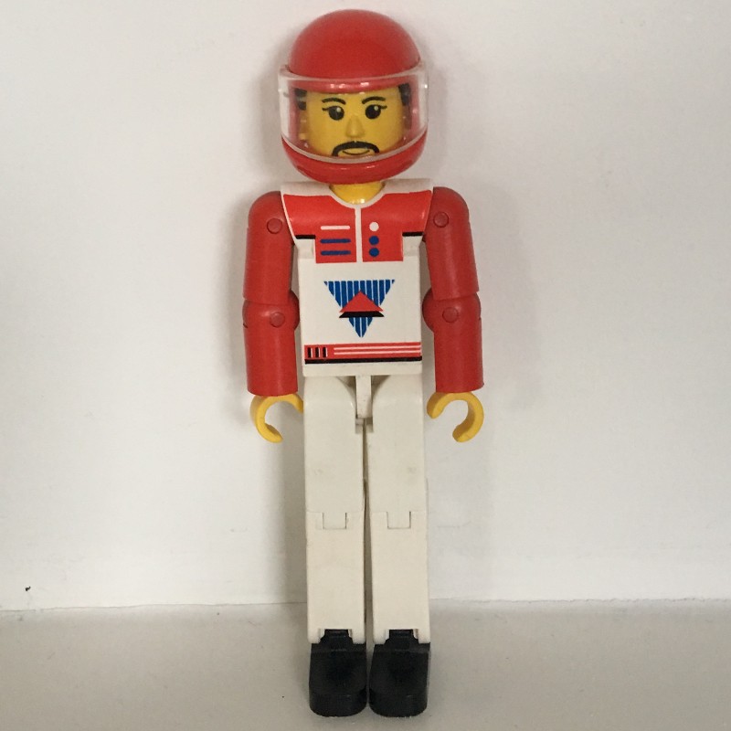 LEGO Set fig-010499 Technic Figure White Legs, White Top with Red Vest ...