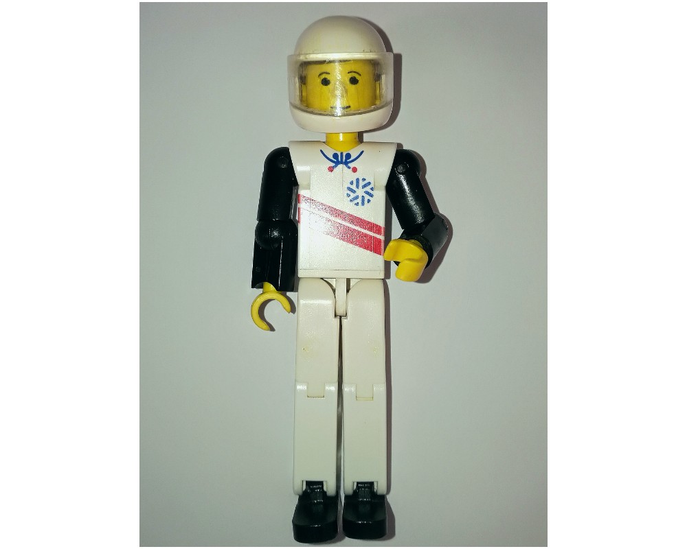 LEGO Set fig-010503 Technic Figure White Legs, White Top with Red ...