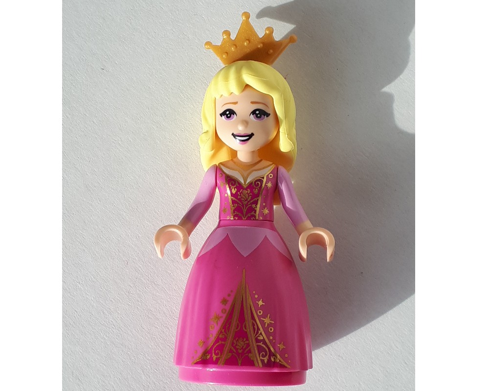 LEGO Set fig-010637 Aurora - Dark Pink Gown, Crown | Rebrickable ...