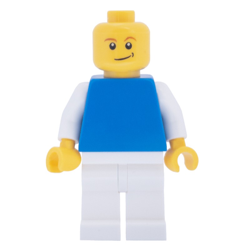 LEGO Set fig-010655 Blue Torso, White Legs | Rebrickable - Build with LEGO
