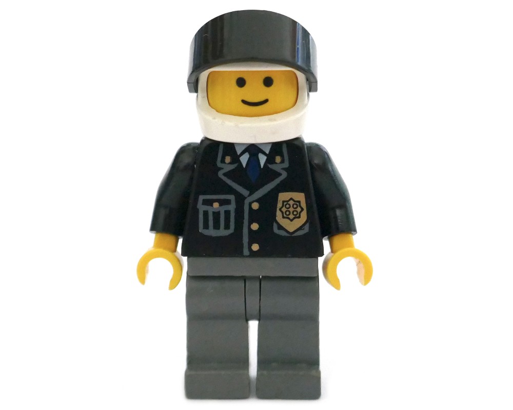 LEGO Set fig-010707 Police - Black Torso, Dark Bluish Grey Legs, White ...