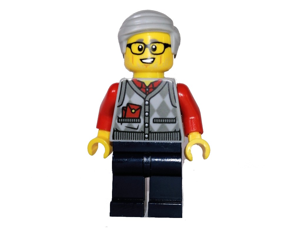 LEGO Set fig-010771 Light Bluish Grey Torso, Dark Blue Legs, Light ...