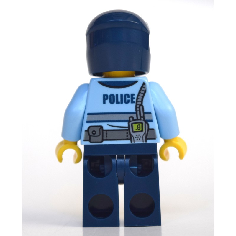 LEGO Set fig-010784 Policeman, Polo Shirt with Belt and Radio, Dark ...