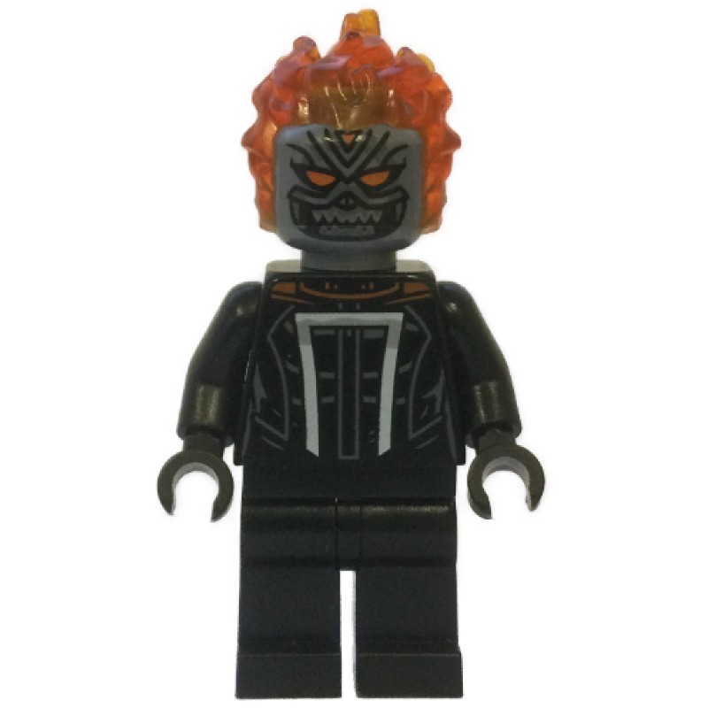 LEGO Set fig-010833 Ghost Rider, Flat Silver Head | Rebrickable - Build ...