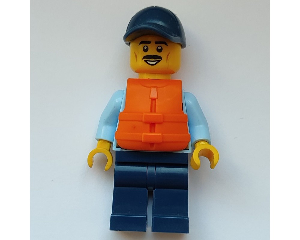 LEGO Set fig-010852 Policeman, Bright Light Blue Shirt with Tie and ...