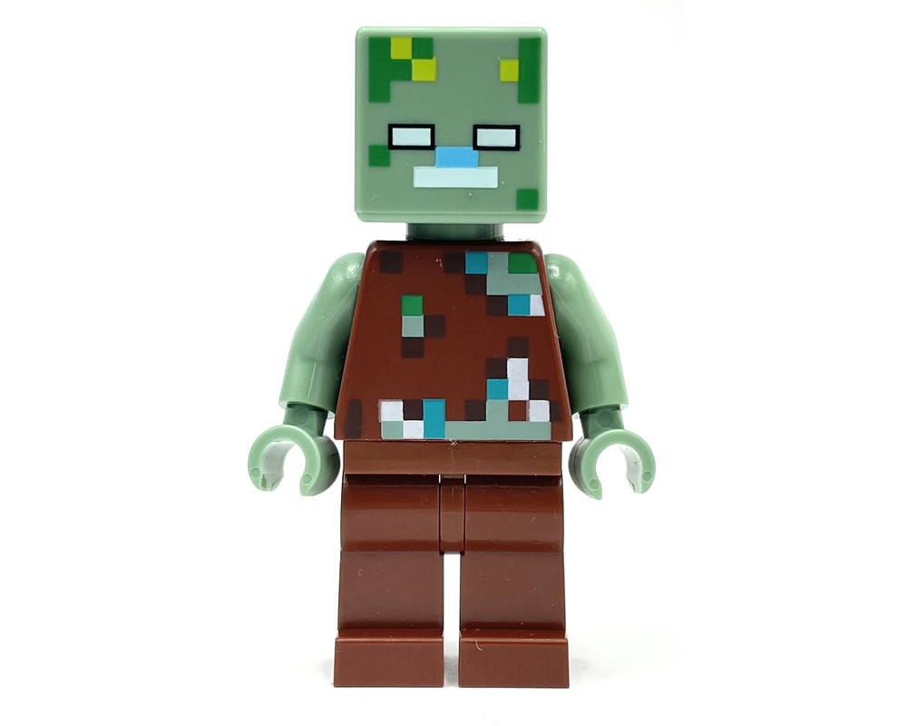 LEGO Set fig-010916 Zombie, Sand Green Head (Drowned) | Rebrickable ...