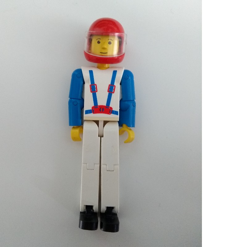 LEGO Set fig-011031 Technic Figure White Legs, White Top with Blue ...