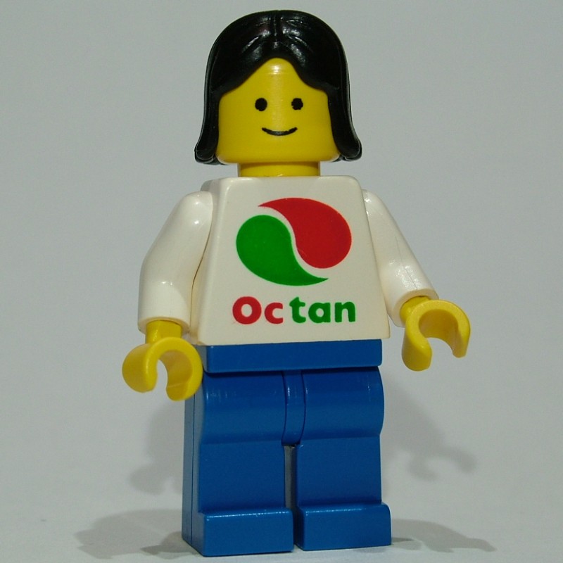 LEGO Set fig-011044 White Torso Octan, Blue Legs, Black Hair (1996 ...