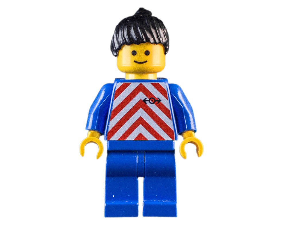 LEGO Set fig-011049 Blue Torso, Blue Legs, Black Hair Ponytail ...