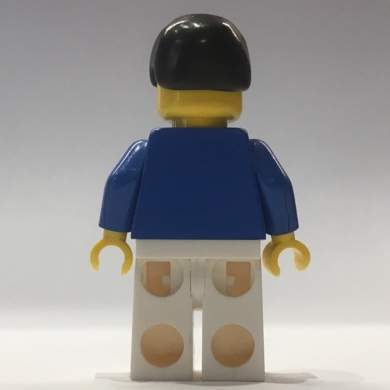 LEGO Set fig-011078 Blue Torso, White Legs, Black Hair | Rebrickable ...