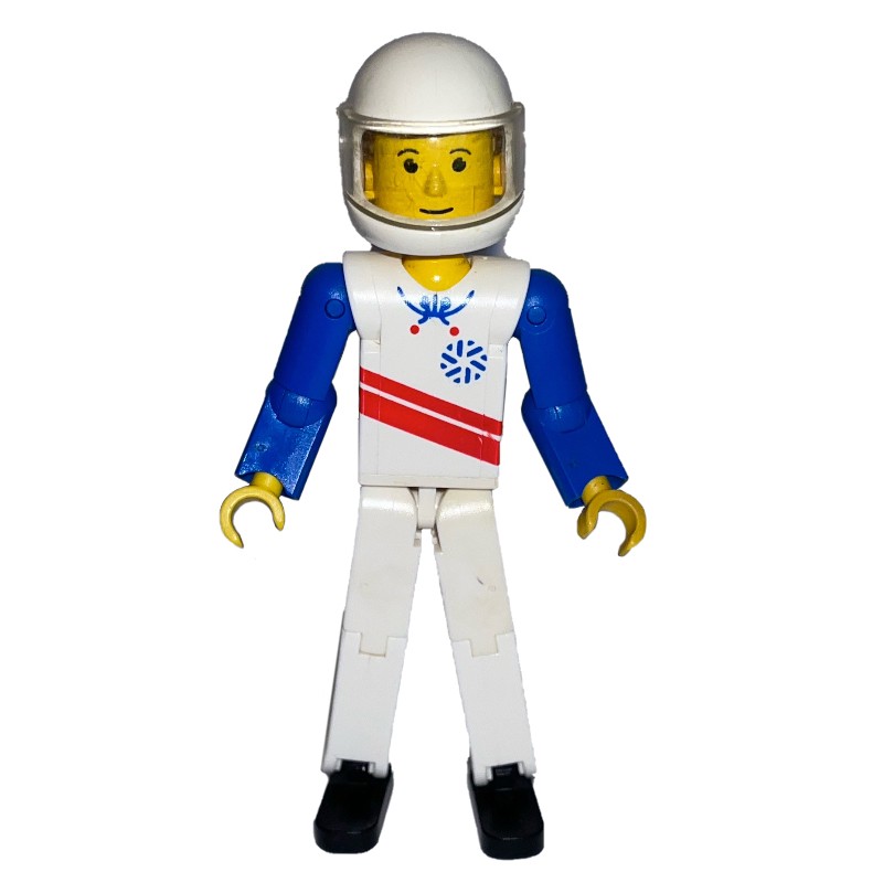 LEGO Set fig-011235 Technic Figure White Legs, White Top with Red ...