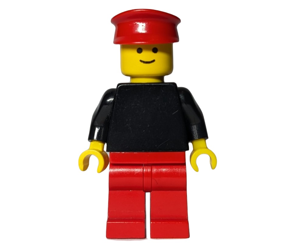 LEGO Set fig-011239 Black Torso, Red Legs, Red Hat | Rebrickable ...