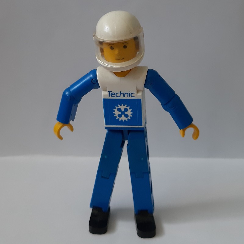 LEGO Set fig-011281 Technic Figure Blue Legs, White Top with Blue Arms ...
