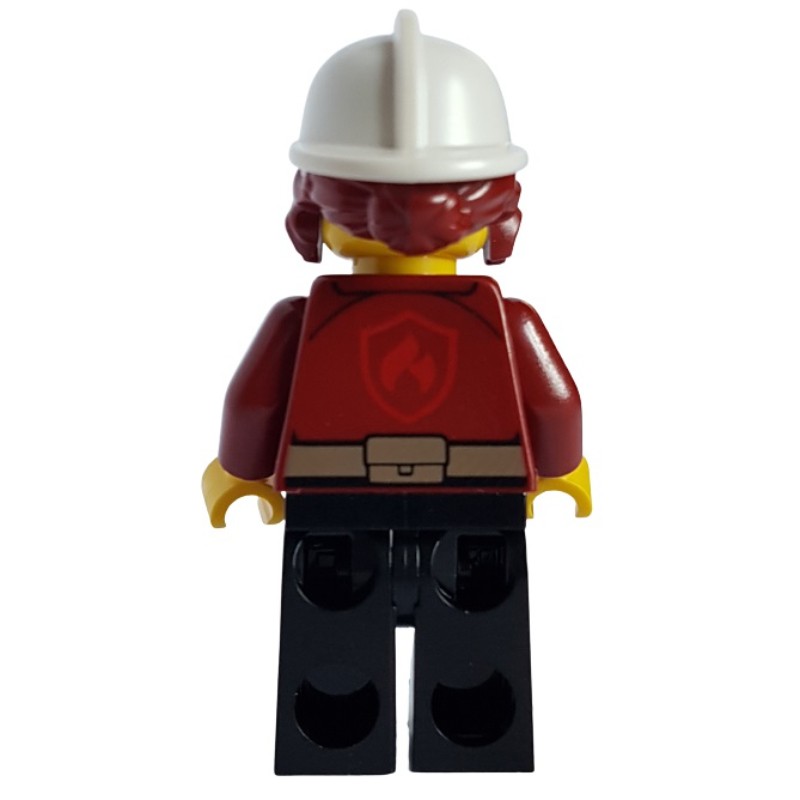 LEGO Set fig-011285 Freya McCloud, Open Dark Red Jacket with Badge ...