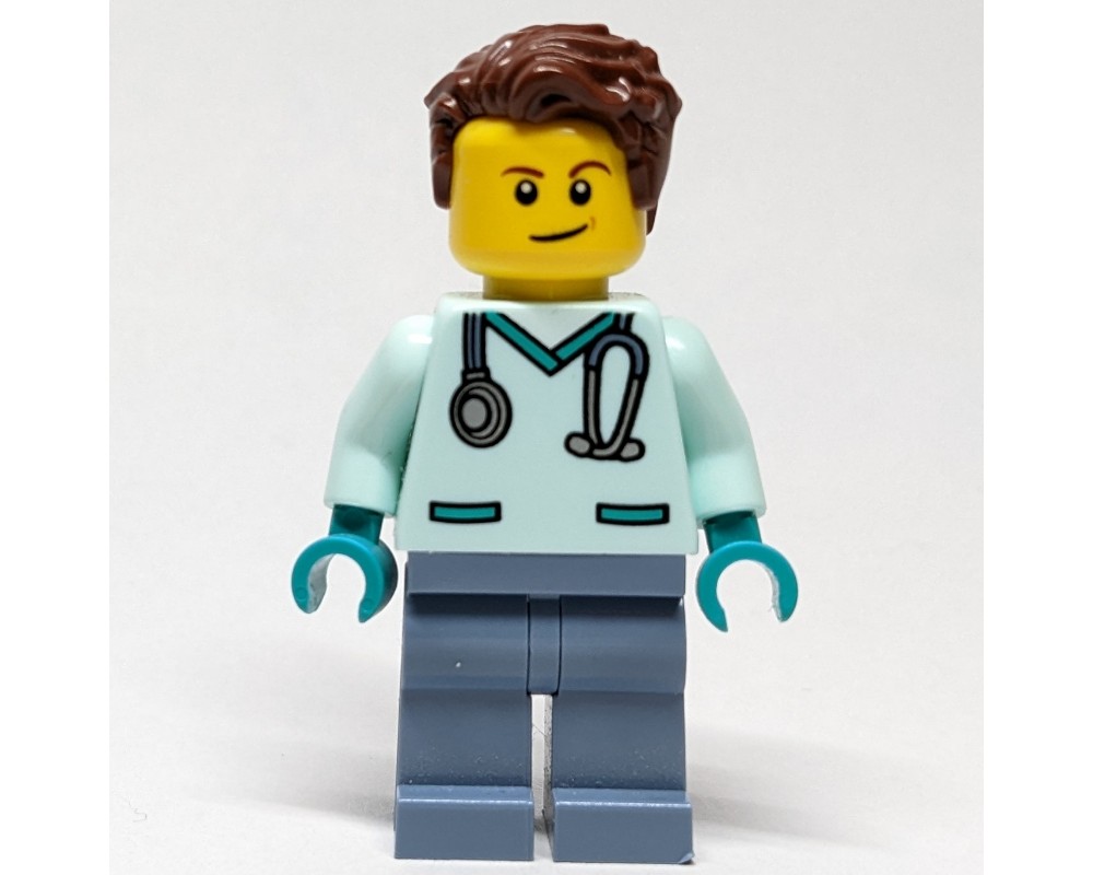 LEGO Set fig-011425 Vet, Man, Light Aqua Scrubs | Rebrickable - Build ...