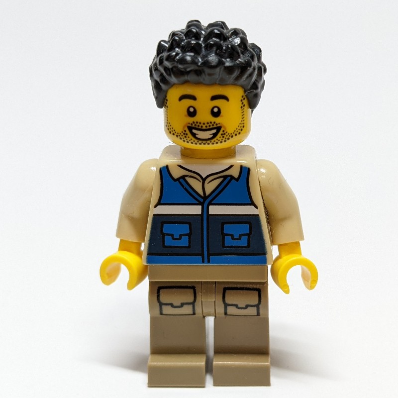 LEGO Set fig-011428 Man, Blue Vest, Black Hair | Rebrickable - Build ...