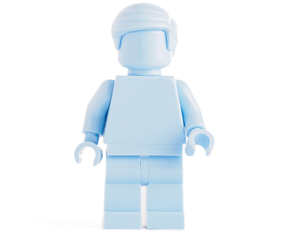 LEGO Set fig-011433 Monochrome Bright Light Blue with Hair ...