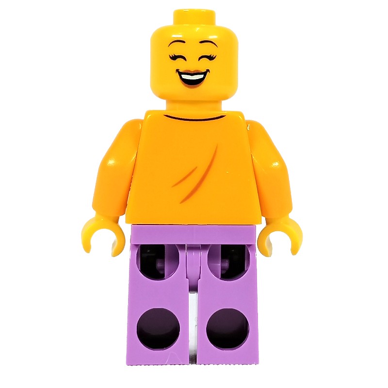 LEGO Set fig-011451 Orange Torso, Medium Lavender Legs, Dark Orange ...