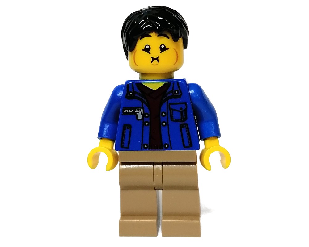 LEGO Set fig-011899 Blue Torso, Dark Tan Legs, Black Hair | Rebrickable ...