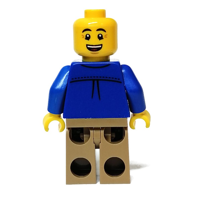 LEGO Set fig-011899 Blue Torso, Dark Tan Legs, Black Hair | Rebrickable ...