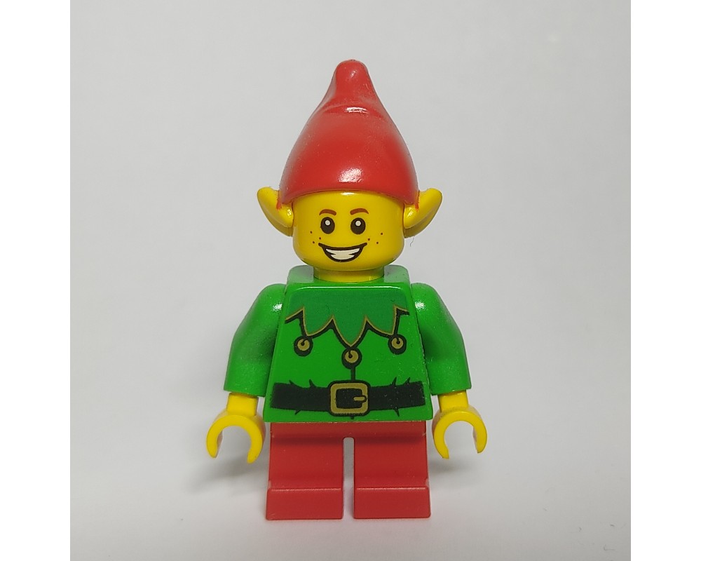 LEGO Set fig-011915 Elf - Bright Green Torso, Red Legs, Red Hat ...