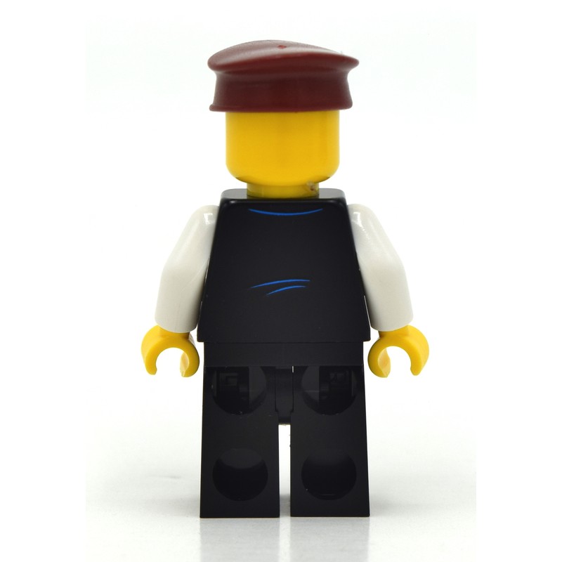 LEGO Set fig-011921 Train Driver, Black Suit, Dark Red Hat ...
