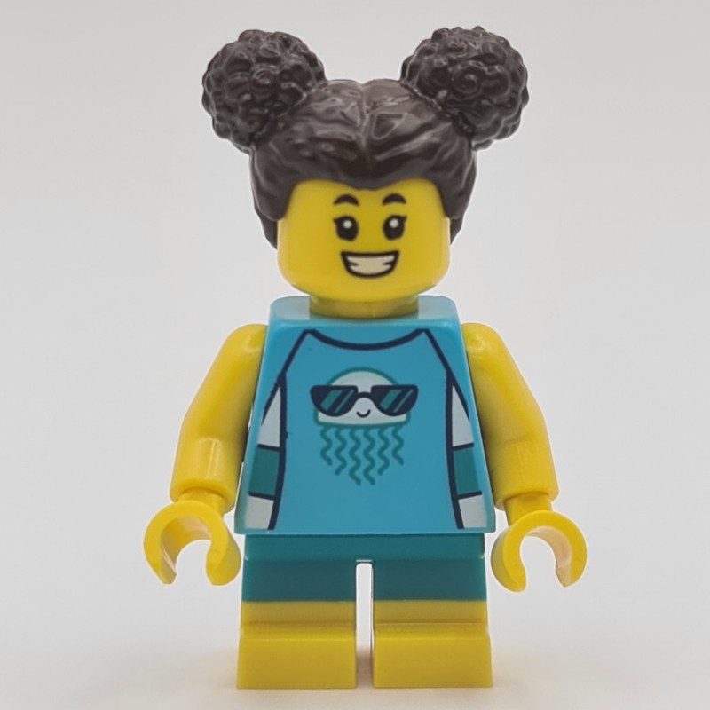 LEGO Set fig-012003 Girl, Medium Azure Bathing Suit | Rebrickable ...