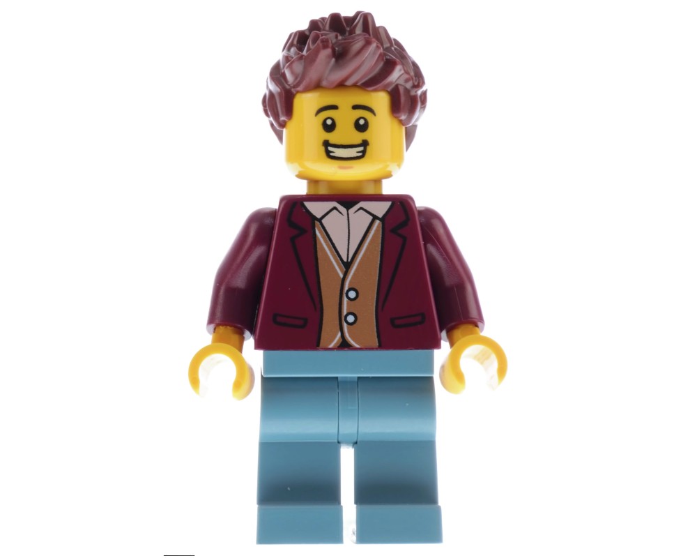 LEGO Set fig-012009 Man, Dark Red Jacket, Sand Blue Legs | Rebrickable ...