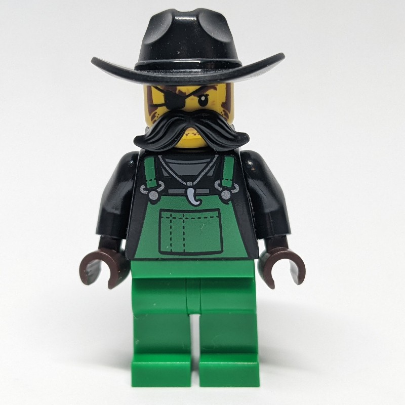 LEGO Set fig-012022 Criminal, Snake Rattler, Green Overalls (2022 City ...
