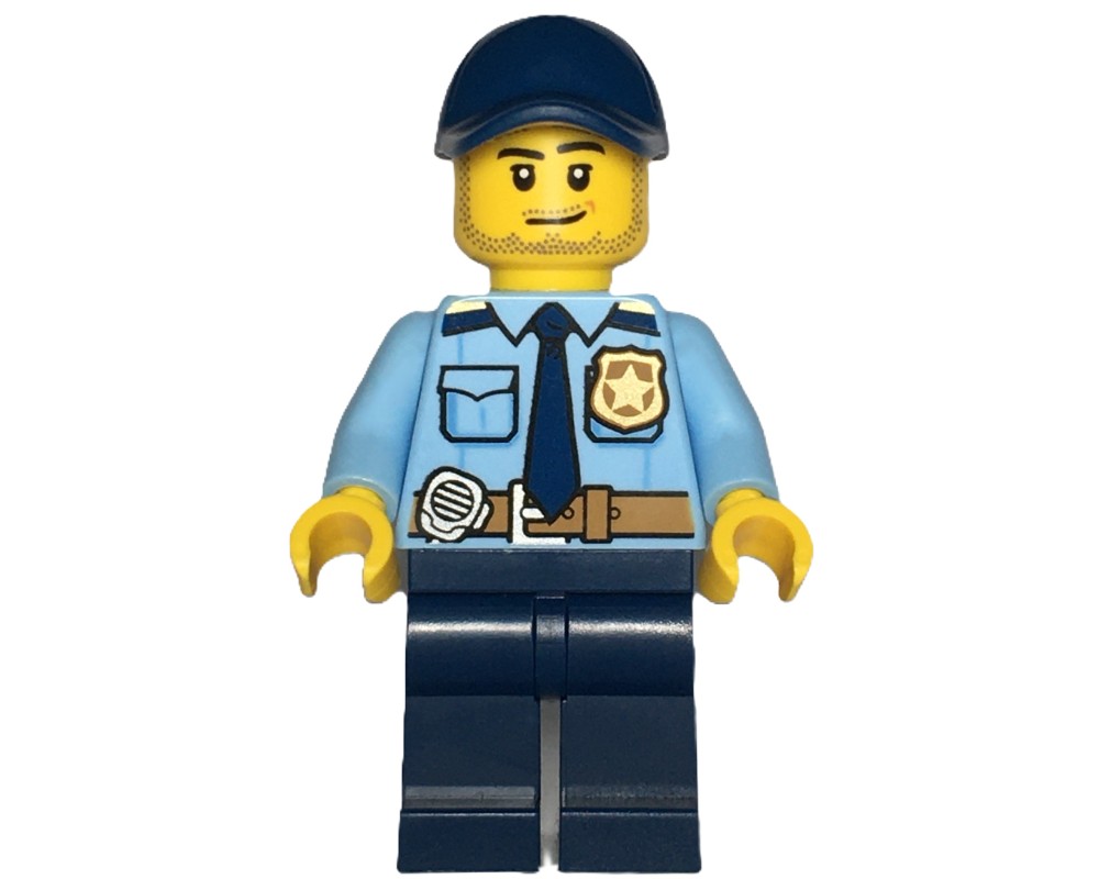 LEGO Set fig-012025 Policeman, Bright Light BLue Shirt, Dark Blue Legs ...