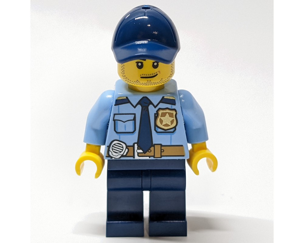 LEGO Set fig-012025 Policeman, Bright Light BLue Shirt, Dark Blue Legs ...