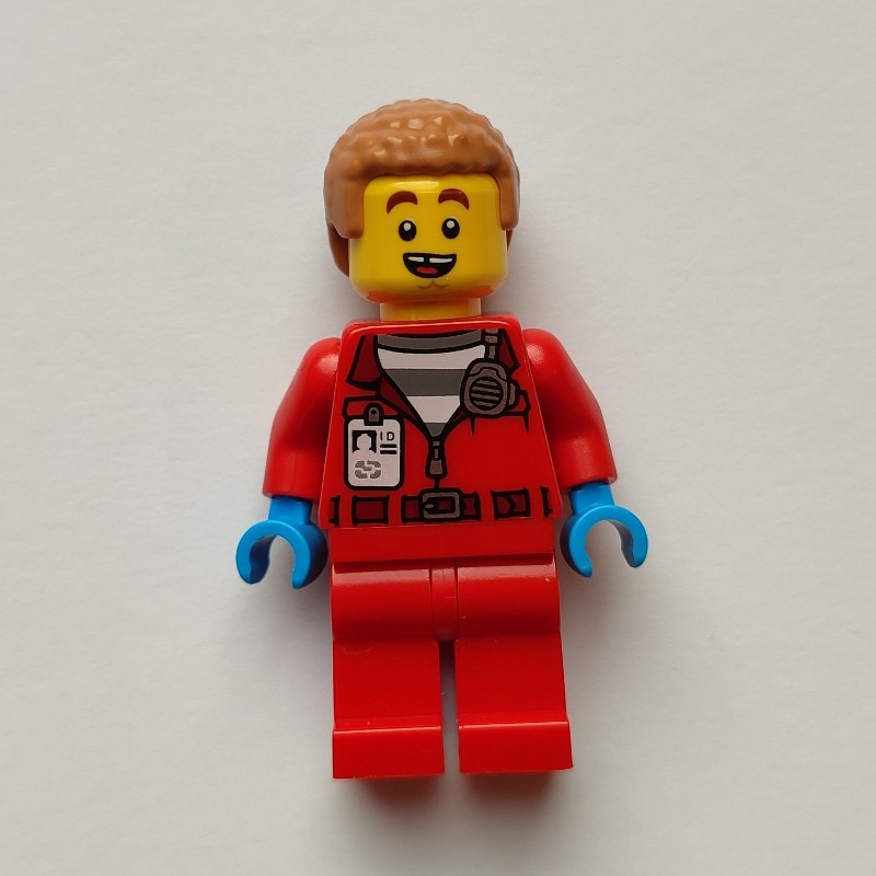 LEGO Set fig-012158 Hacksaw Hank, Red Prison Uniform (2022 City ...