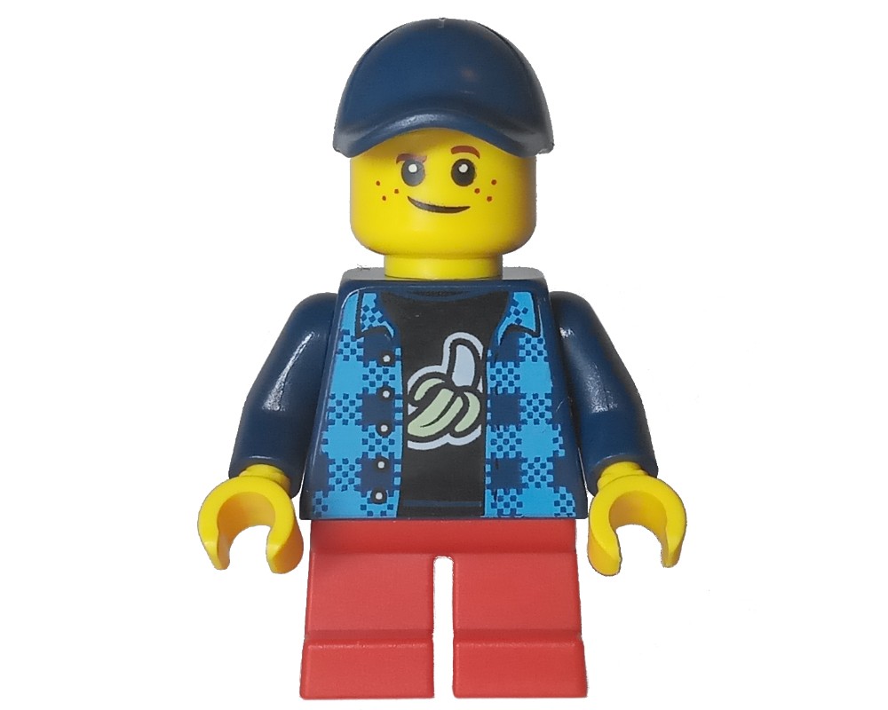 LEGO Set fig-012511 Kid - Dark Blue Torso, Red Legs, Dark Blue Cap ...