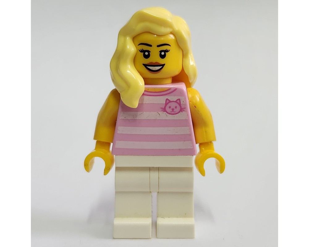 LEGO Set fig-012596 Bright Pink Torso, White Legs, Bright Light Yellow ...