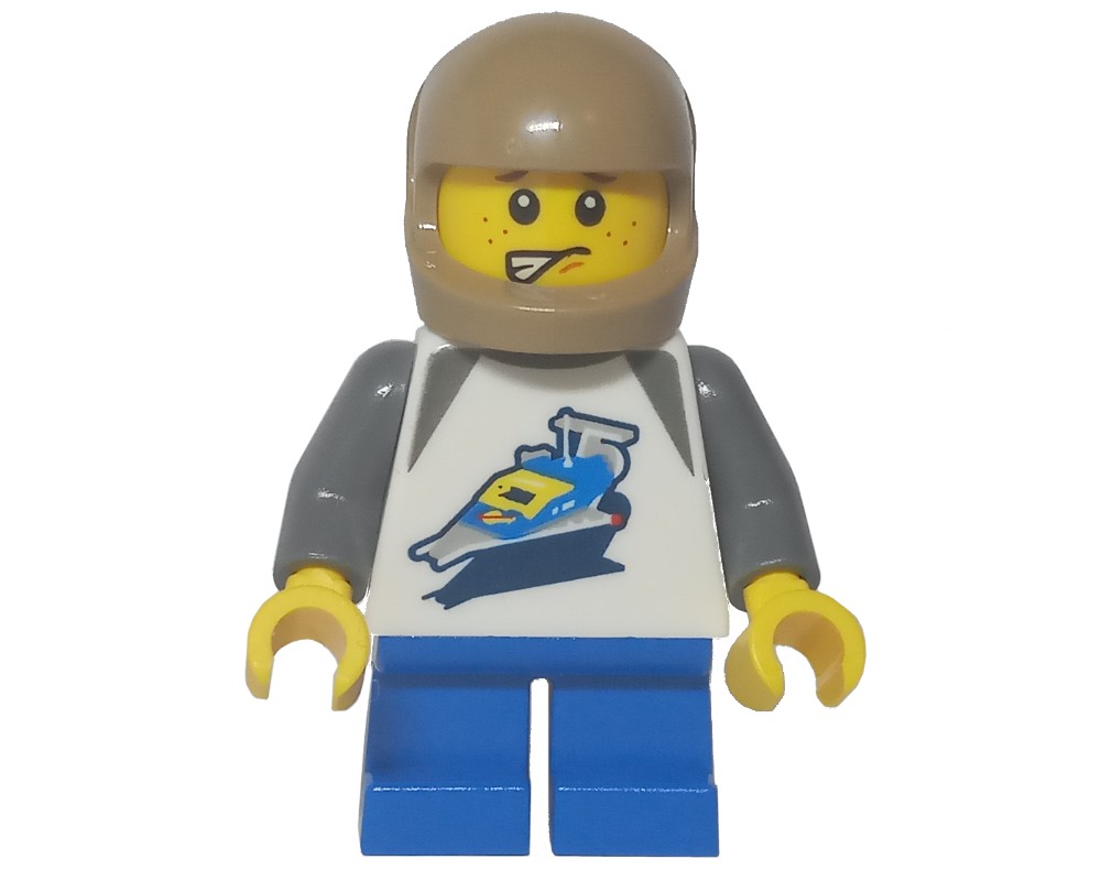 LEGO Set fig-012601 Kid - White Torso with Classic Space Ship, Blue ...