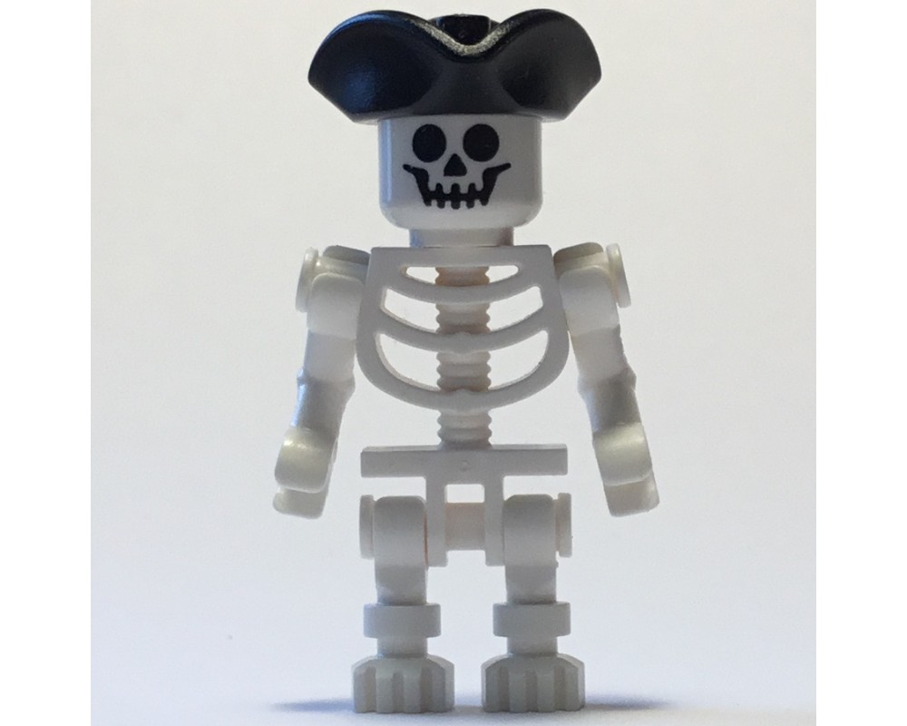 LEGO Set fig-012622 Skeleton, Standard Face, Bicorne Hat (78132 Torso ...