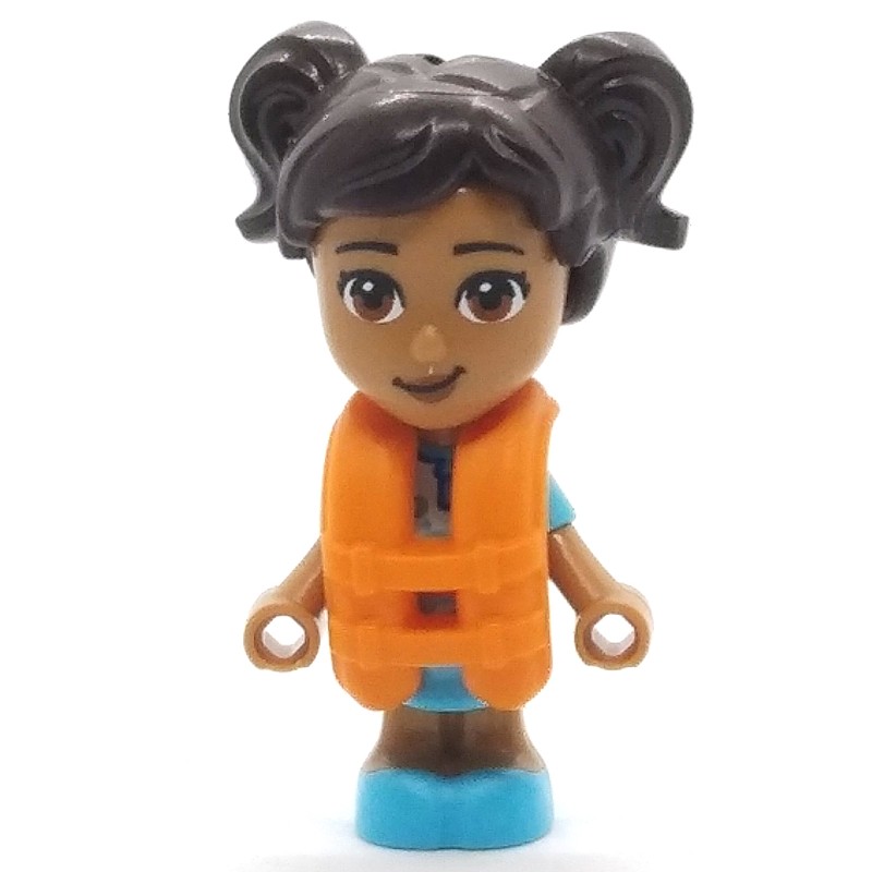 LEGO Set fig-012840 Maya - Medium Azure Dress, Dark Brown Hair ...