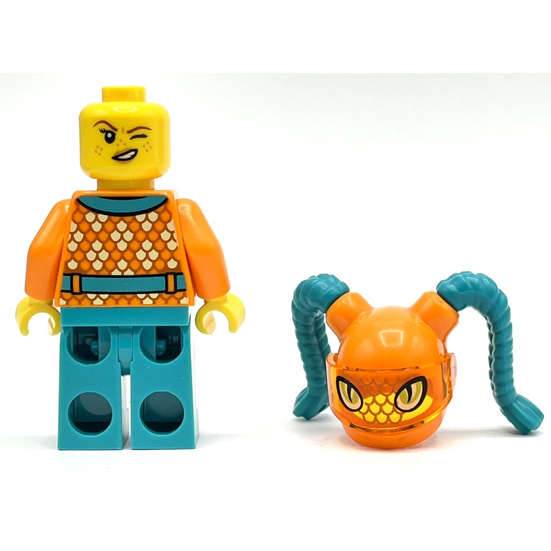 LEGO Set fig-012850 Orange Torso, Dark Turquoise Legs, Orange Helmet ...