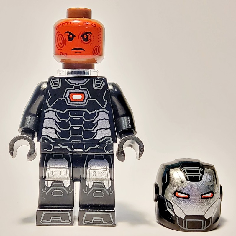 LEGO Set fig-012854 War Machine, Black Outfit with 2 Neck Brackets ...