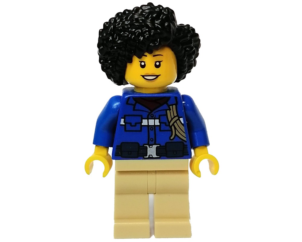 LEGO Set fig-012857 Maya - Blue Torso, Tan Legs, Black Hair ...