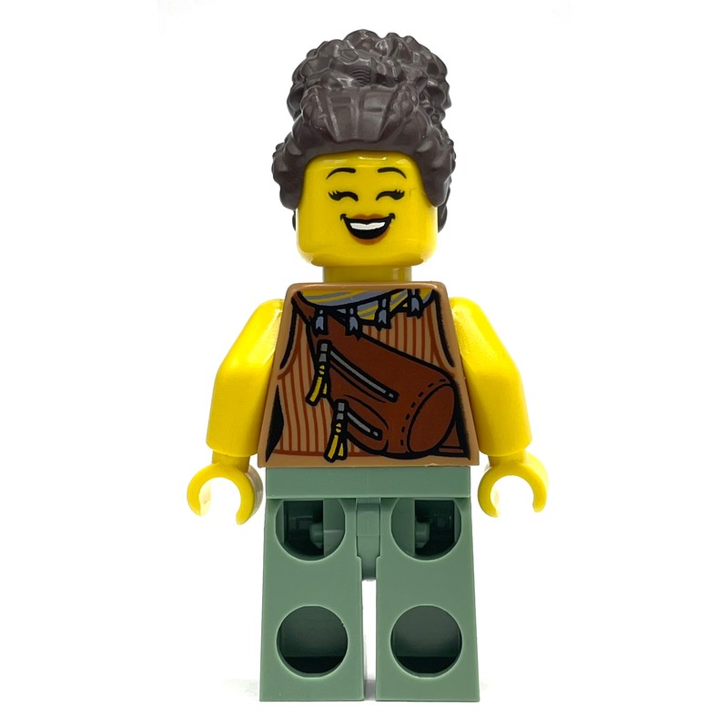 LEGO Set fig-012877 Medium Nougat Torso, Sand Green Legs, Dark Brown ...