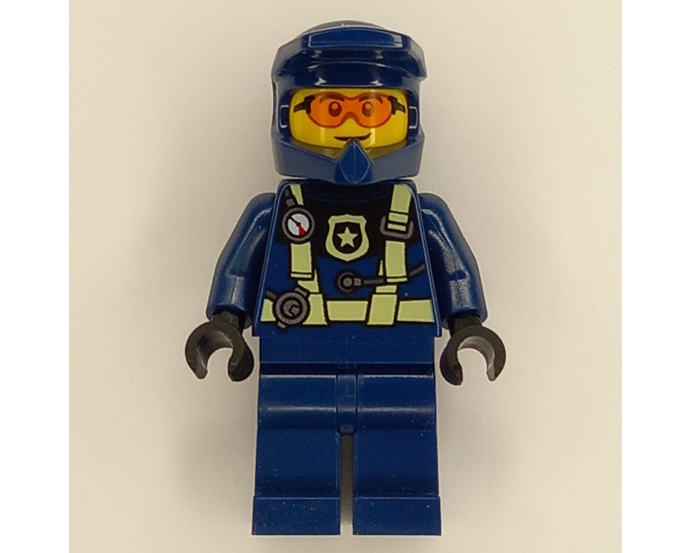 LEGO Set fig-012887 Police Officer - Dark Blue Torso, Legs and Helmet ...